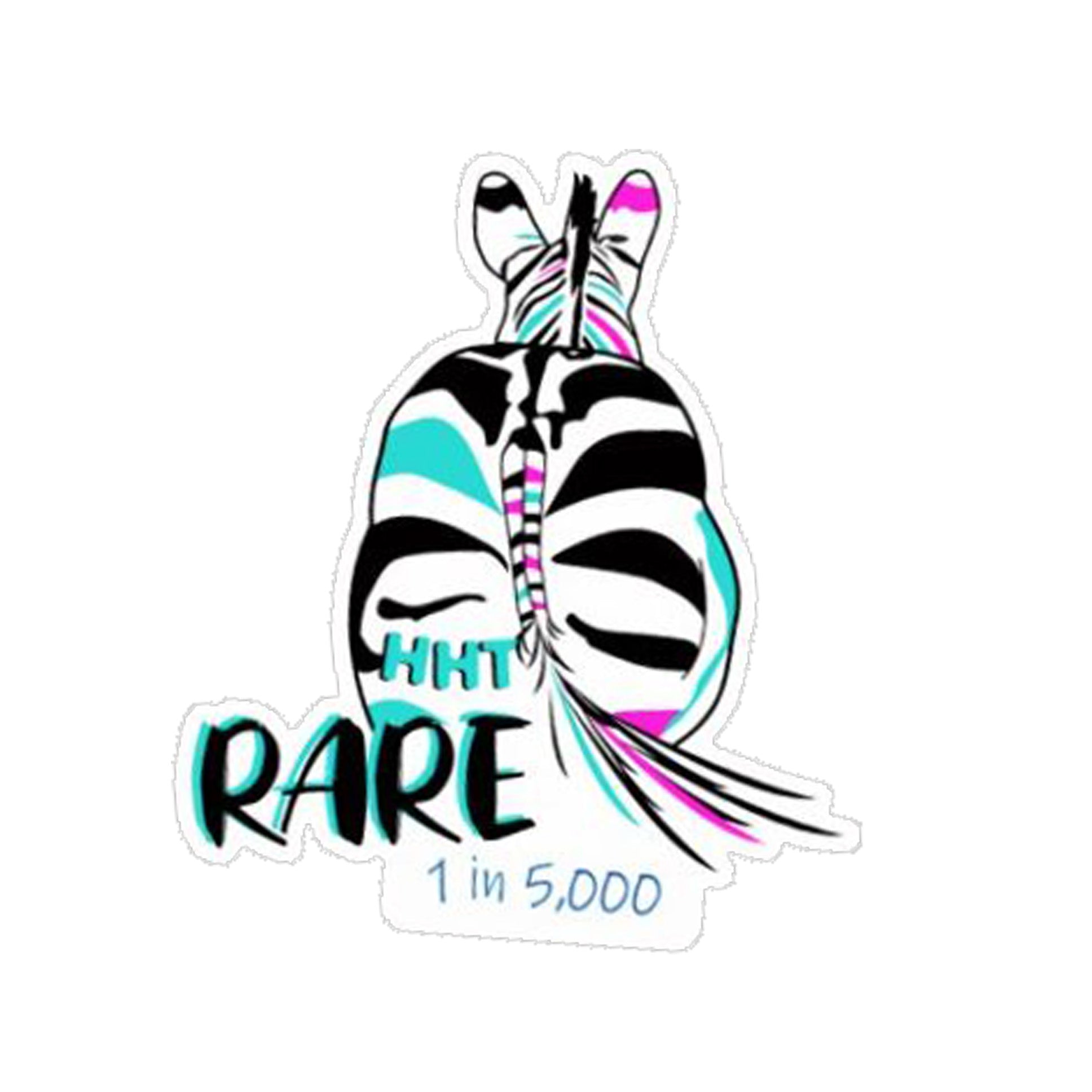Rare Disease Zebra Sticker – Cure HHT